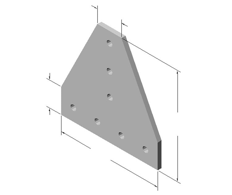 7 Hole T Joining Plate – Faz-Store
