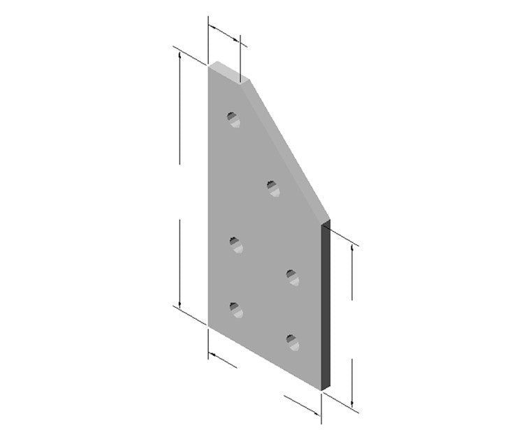 6 Hole 45 Degree Joining Plate – Faz-Store